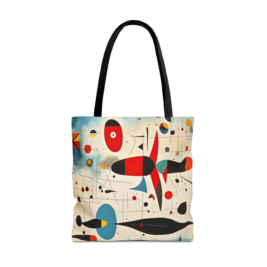 Tote Bag Inspired by Joan Miró, Postmodern Art Travel Tote Bag ...