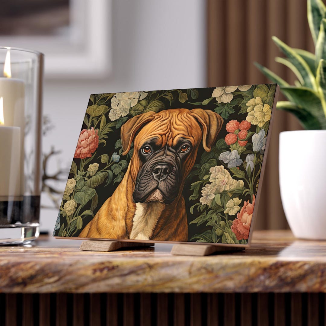 Boxer Ceramic Tile - William Morris Inspired Deutscher Boxer Ceramic ...