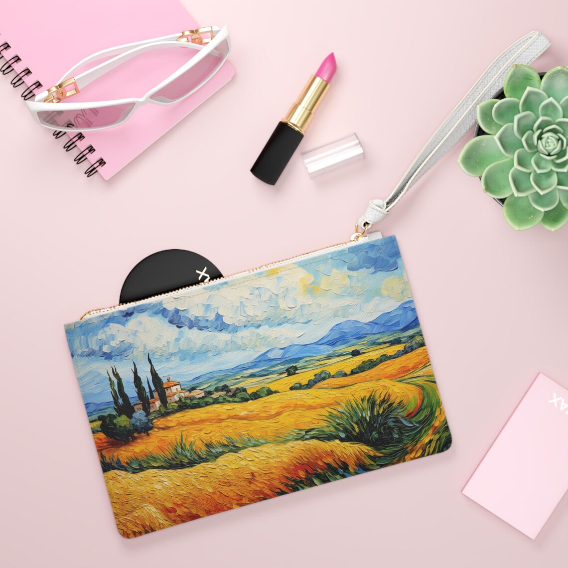 Vincent Van Gogh Designer Clutch Bag Inspired, Pointillist Fashion ...