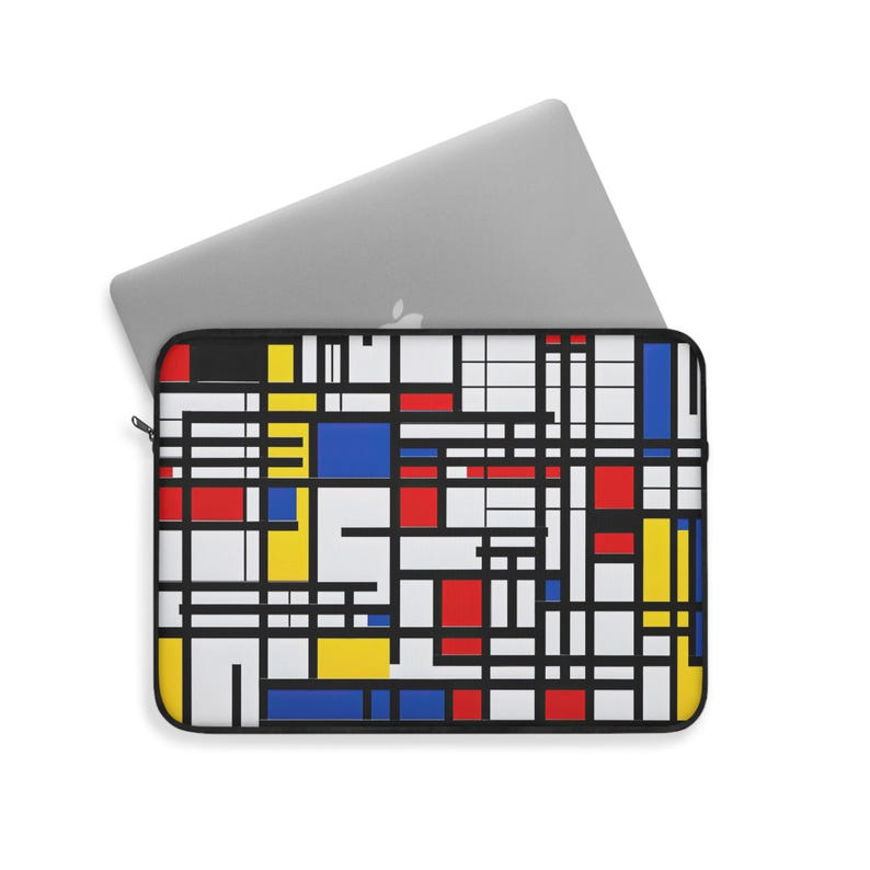 Abstract Art Laptop Sleeve, Piet Mondrian Inspired, Modernism, De Stijl ...