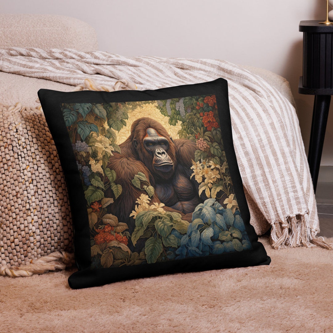 Gorilla Pillow Strength & Leadership Symbol, William Morris, Silverback ...