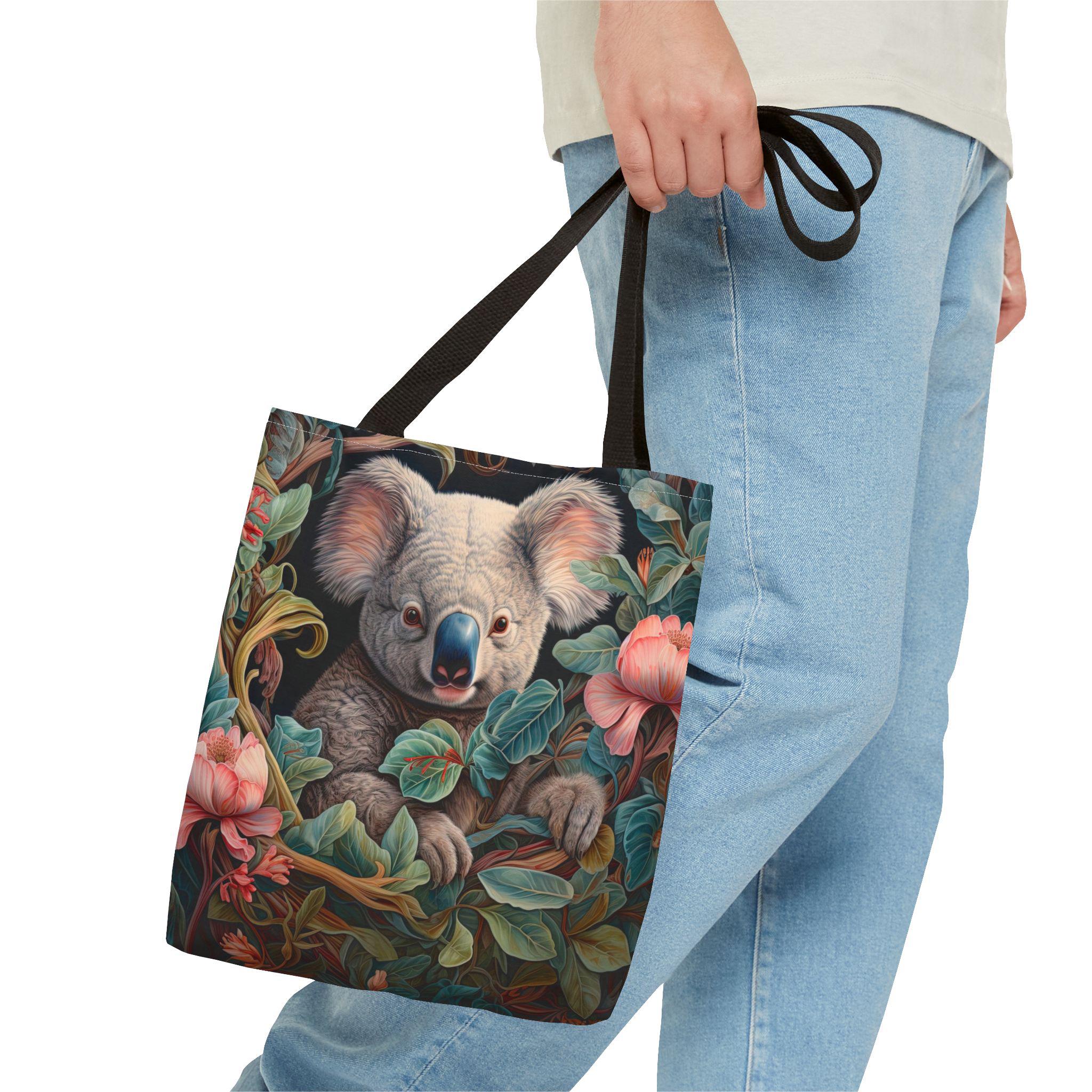 Koala Tote Bag - William Morris Inspired Shoulder Tote, Australian ...