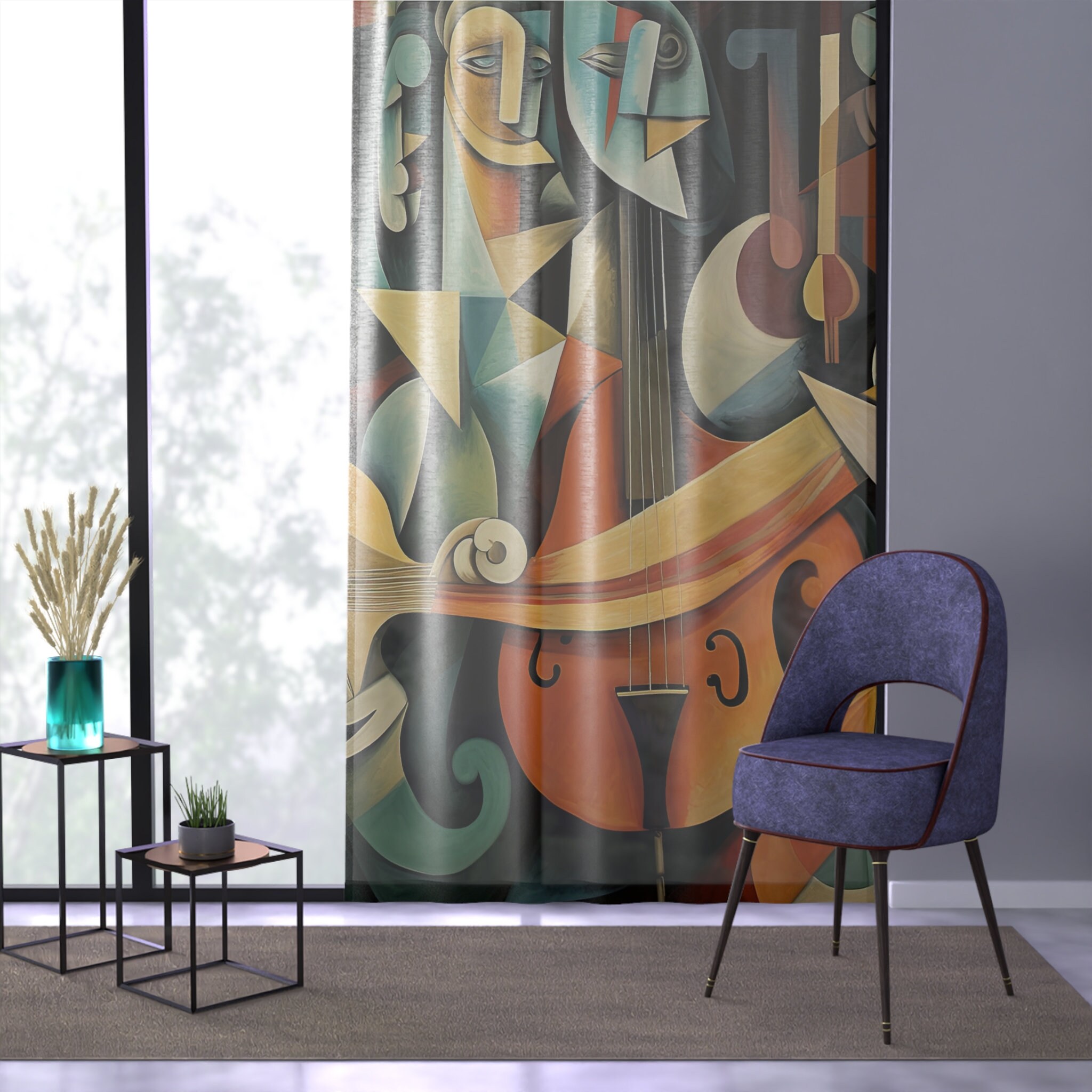 Whimsical Cubism Curtain Inspired by Pablo Picasso, Charming Post ...
