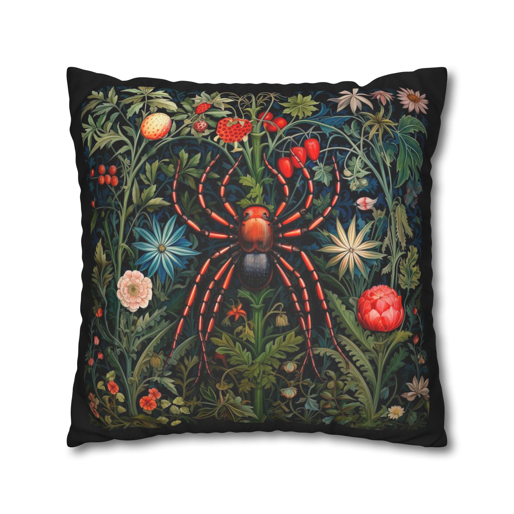 Spider Pillow, William Morris Inspired Tarantula, Quirky Neo Gothic ...