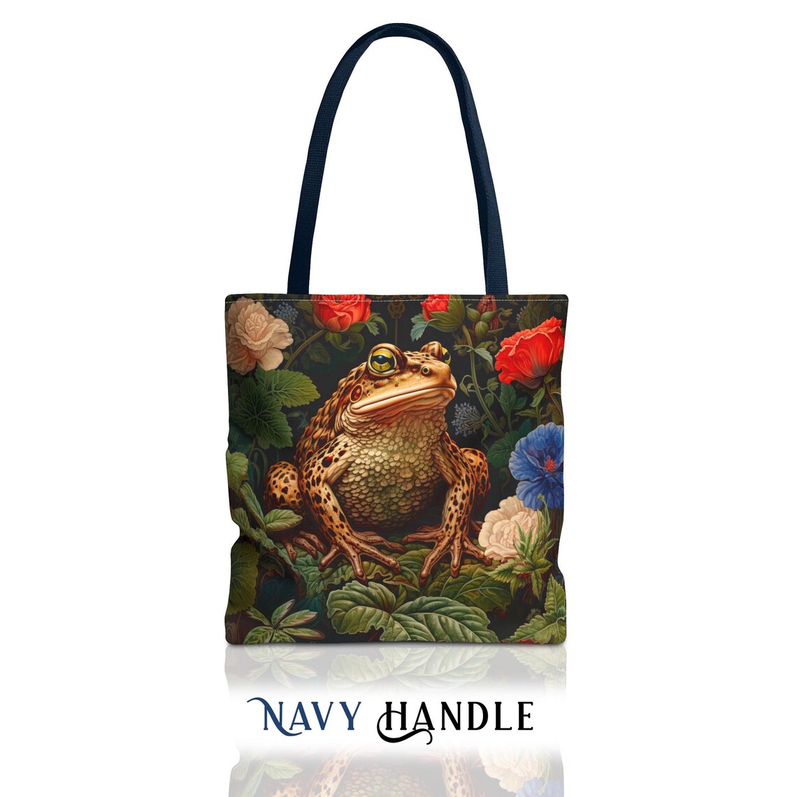 Toad Tote Bag William Morris Inspired Shoulder Bullfrog Tote Purse ...