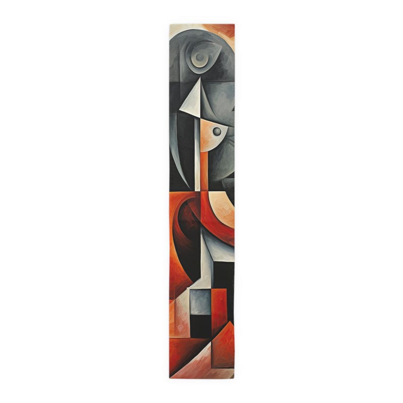 Cubism Table Runner Inspired by Pablo Picasso, Surrealist Dining Decor ...