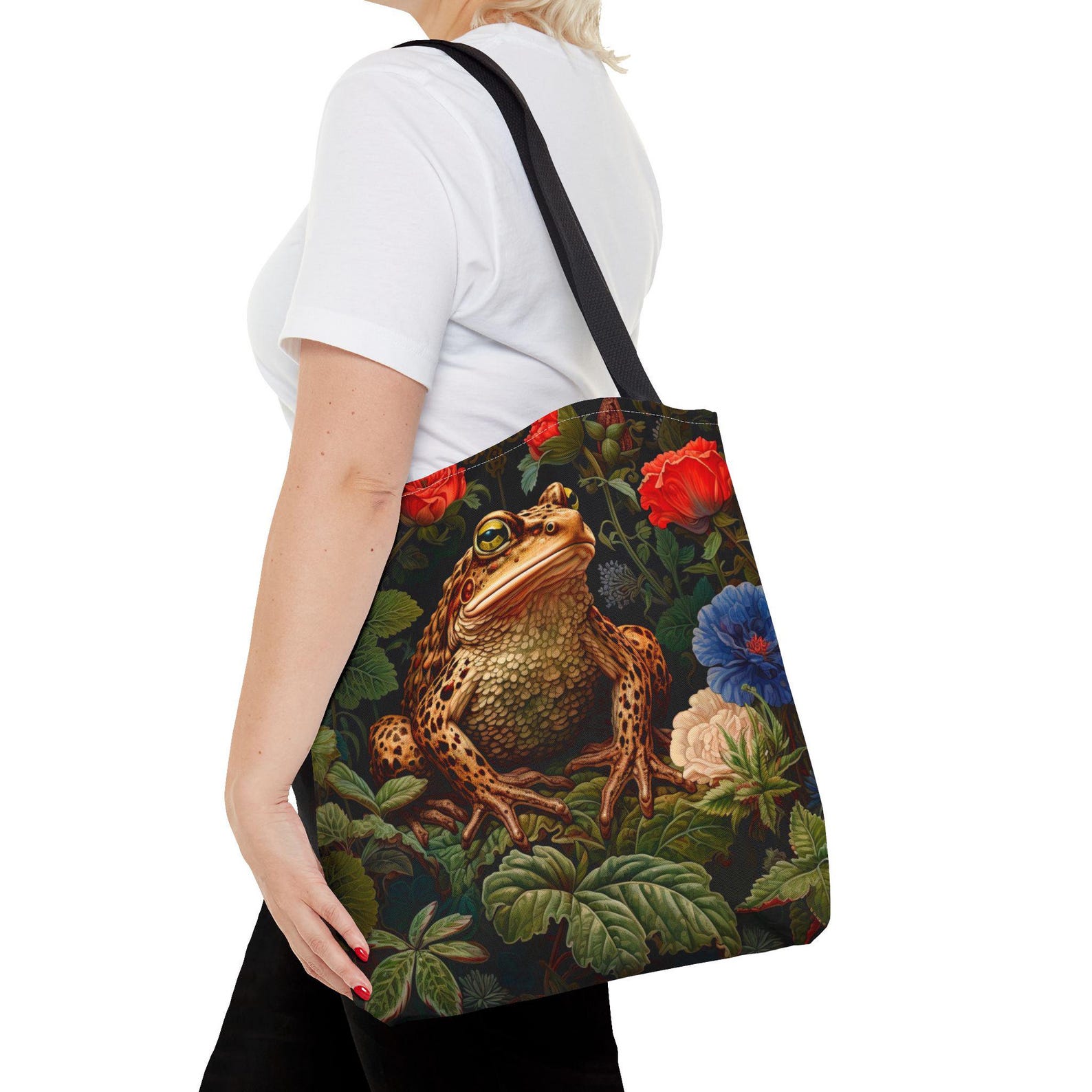 Toad Tote Bag William Morris Inspired Shoulder Bullfrog Tote Purse ...