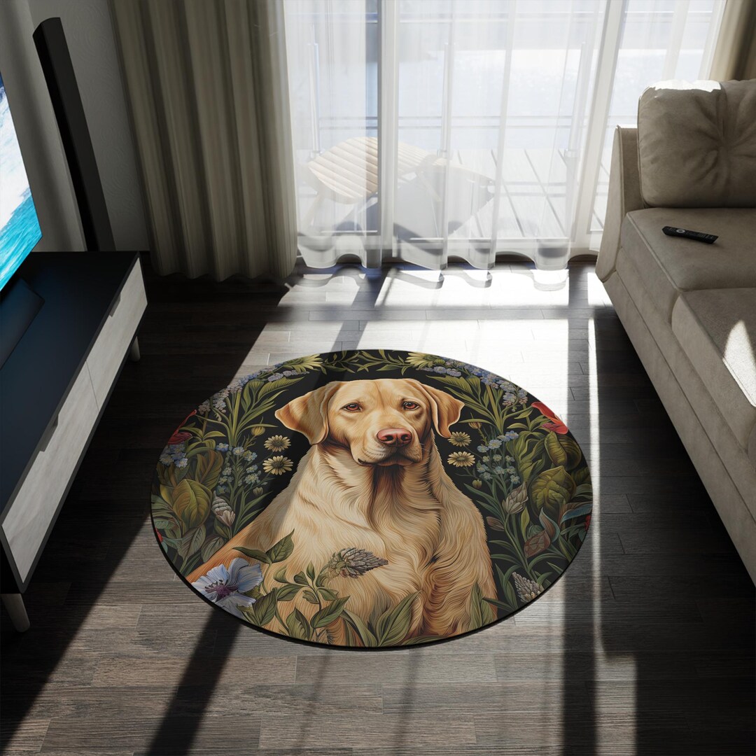 Labrador Rug - William Morris Inspired Retriever Floor Covering ...