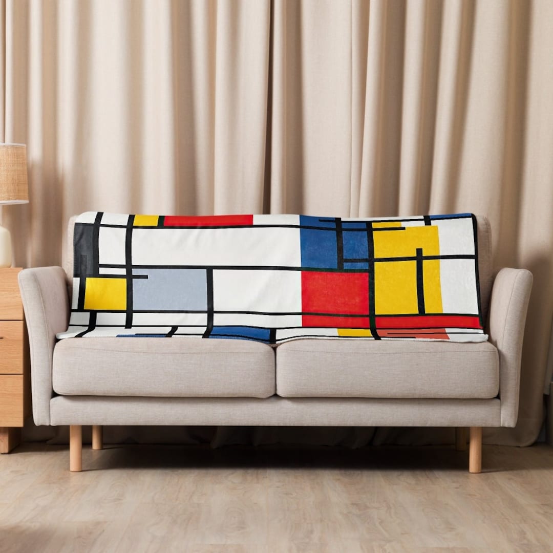 Piet Mondrian Inspired Blanket 6/8 for Cozy Netflix Nights on Couch ...