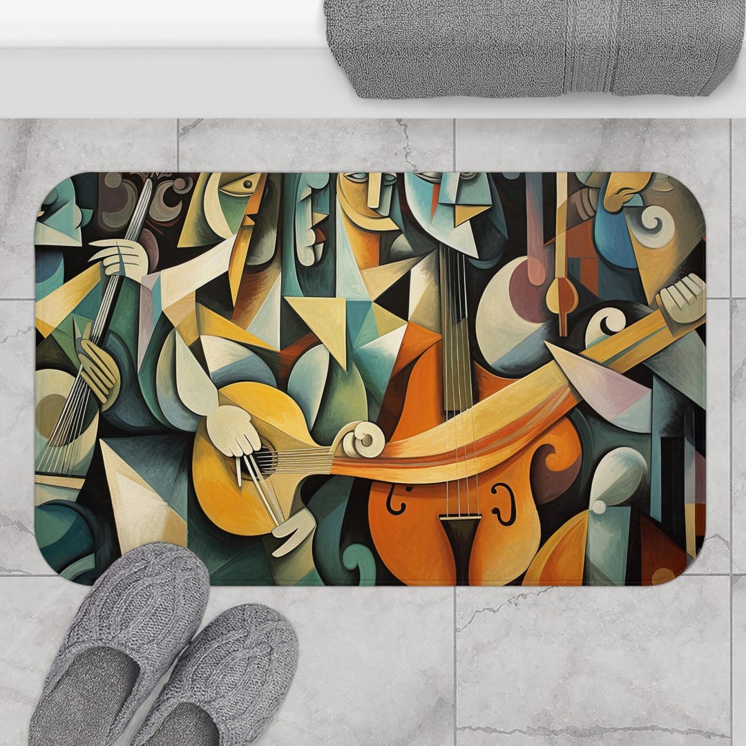 Pablo Picasso Bath Mat Inspired, Cubism Style, Non-slip, Super ...