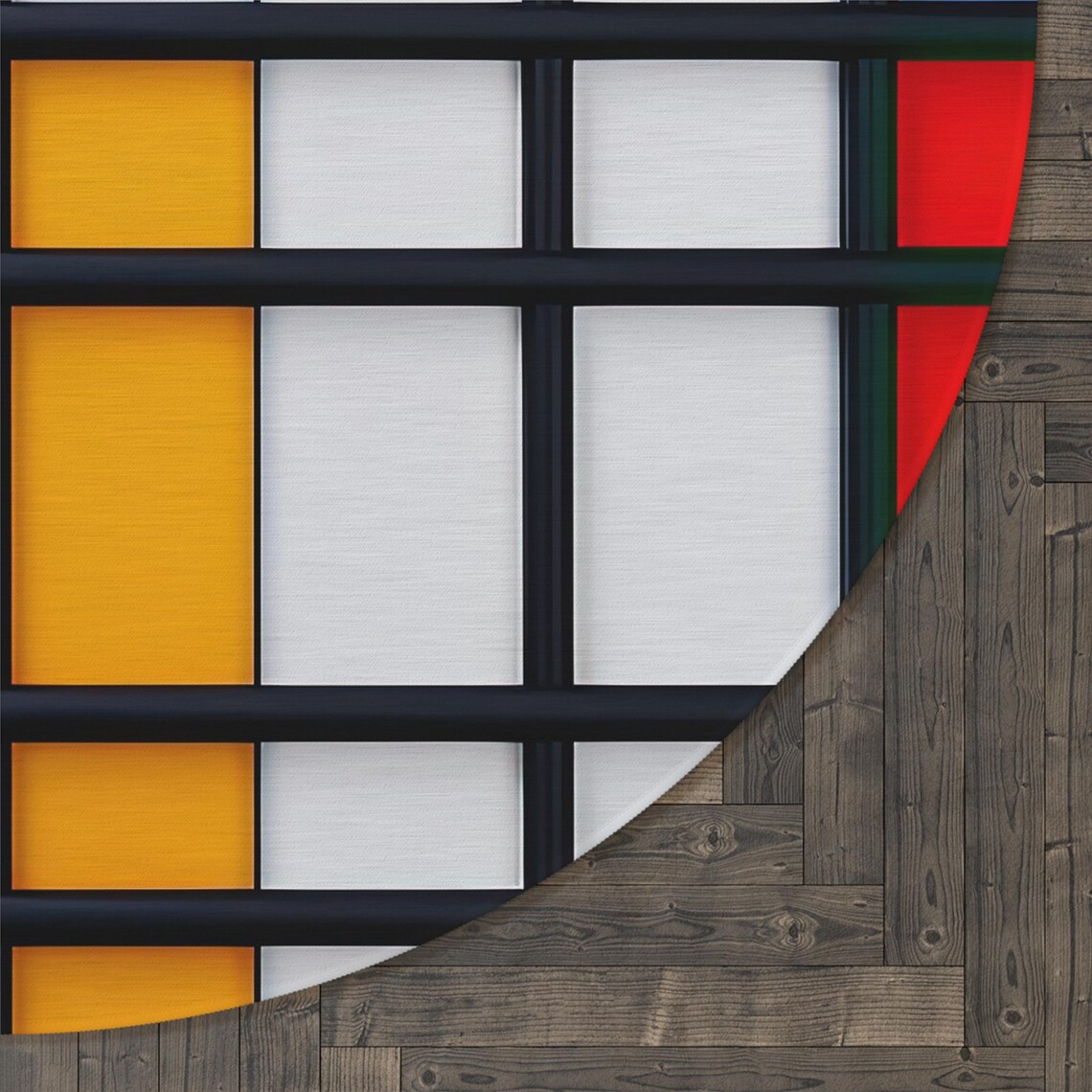 Throw Rug Inspired by Piet Mondrian, De Stijl Carpet, Neoplasticism ...