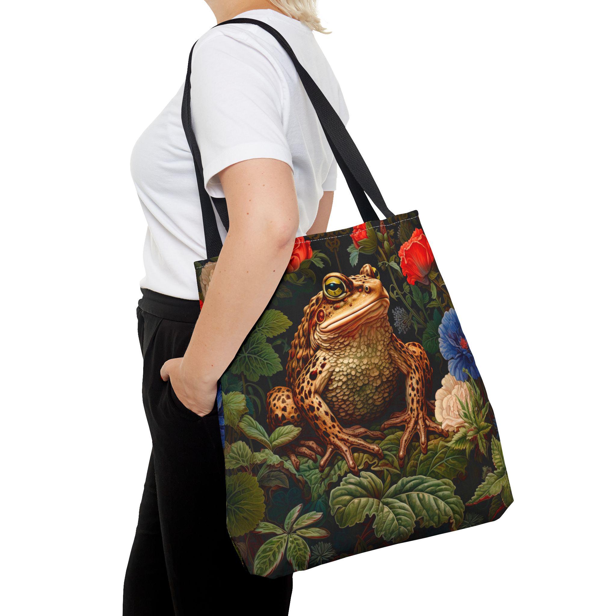 Toad Tote Bag William Morris Inspired Shoulder Bullfrog Tote Purse ...