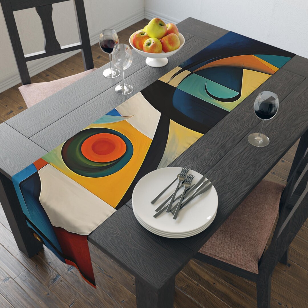 Kandinskij Table Runner Inspired, Abstract Art Dining Decor ...