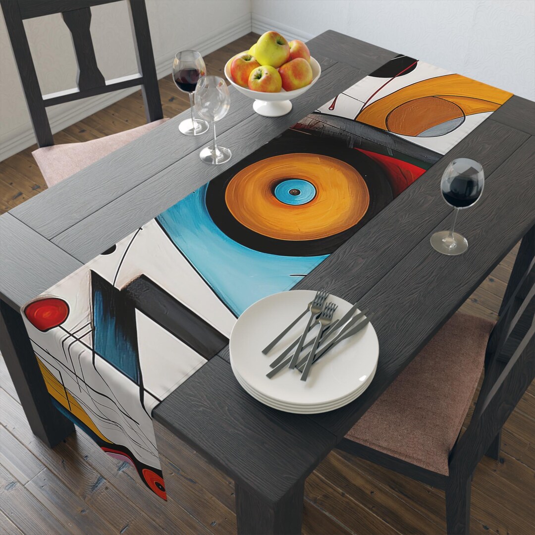 Kandinsky Inspired Table Runner, Abstract Art, Expressionism Dining ...