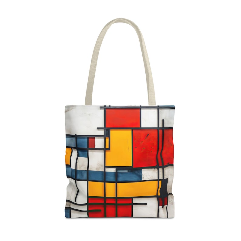Tote Bag Inspired by Piet Mondrian, Neoplasticism, Abstract Gym Tote ...