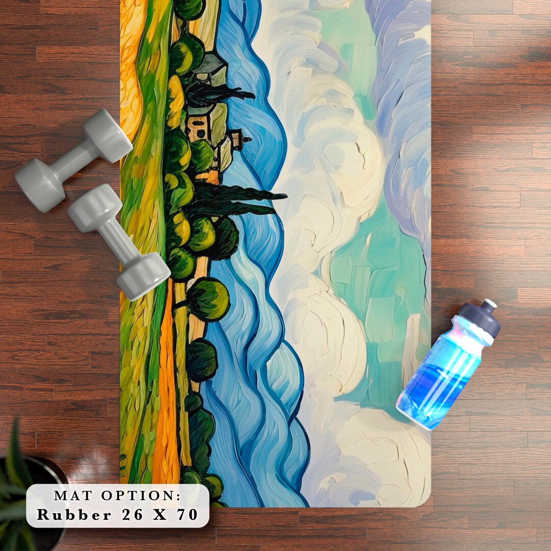 Vincent Van Gogh Inspired Fitness Yoga Mat, Post-impressionism Style ...