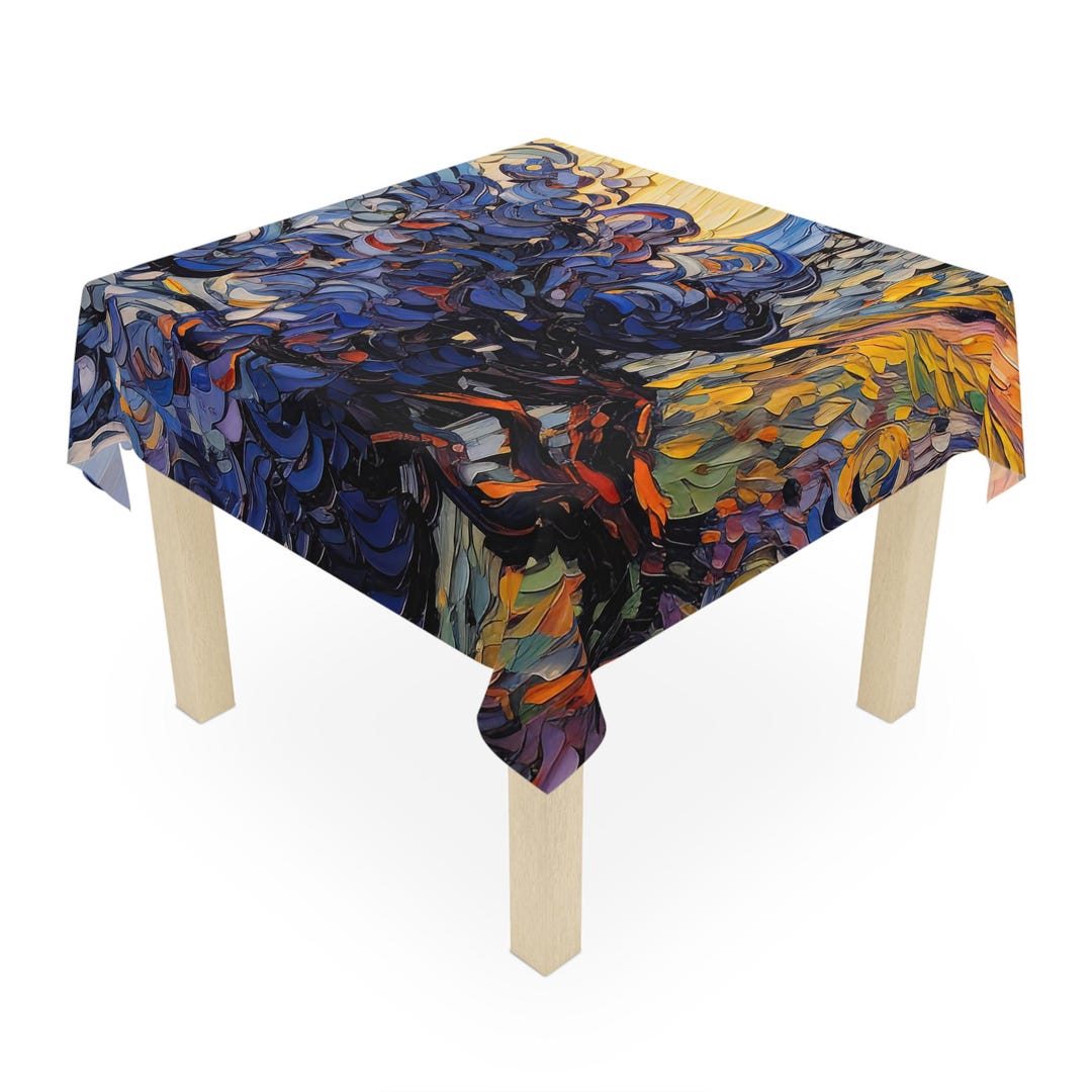 Neo-impressionism Tablecloth Inspired by Vincent Van Gogh, Post ...