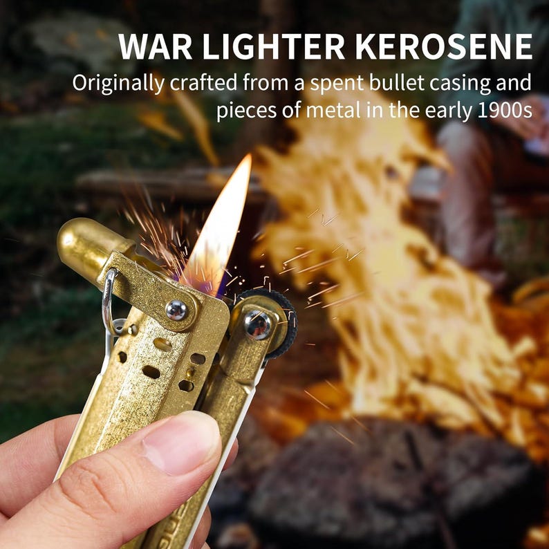 Trench Lighter WWI WWII Style Handmade Windproof Vintage Kerosene Pipe ...
