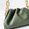 Leather Clutch Handbag Evening Bag - 100% Genuine Leather Black FREYA ...
