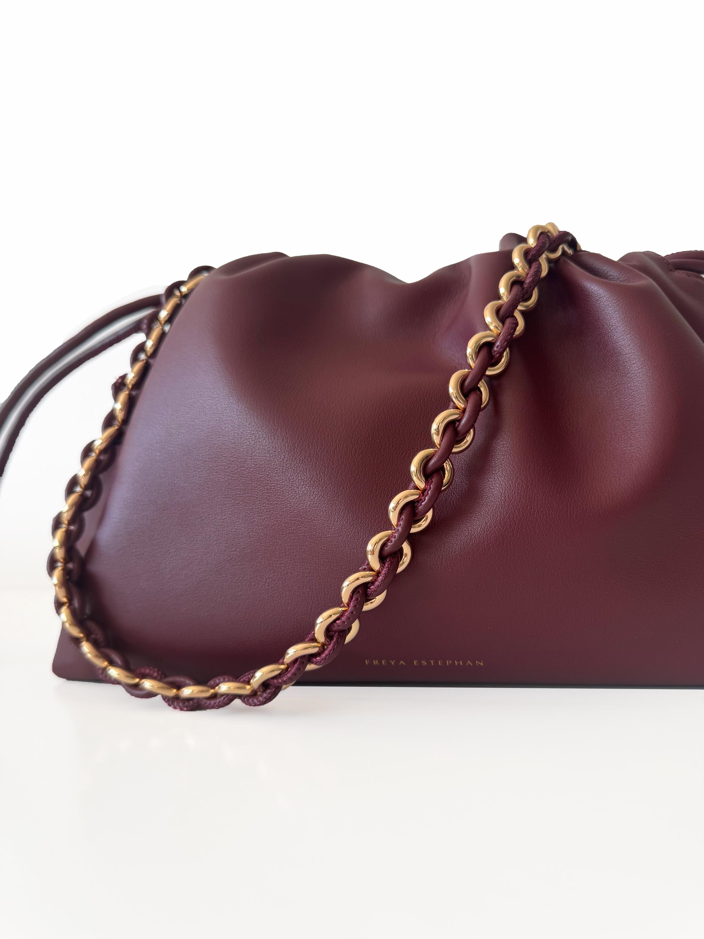 Deep Burgundy Leather Shoulder Bag - Crossbody Handbag With Strap by ...