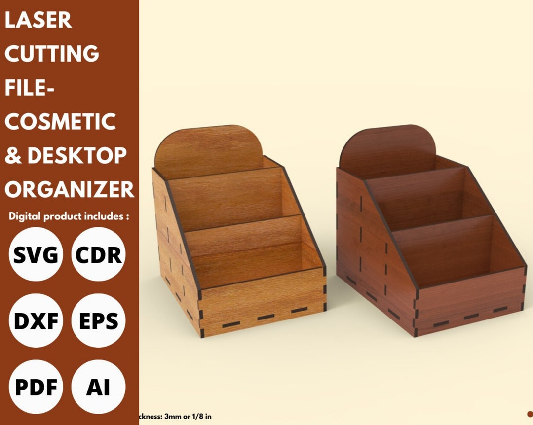 Laser Cut Desktop Organiser Svg Files Laser Cut Organizer Svg - Etsy ...