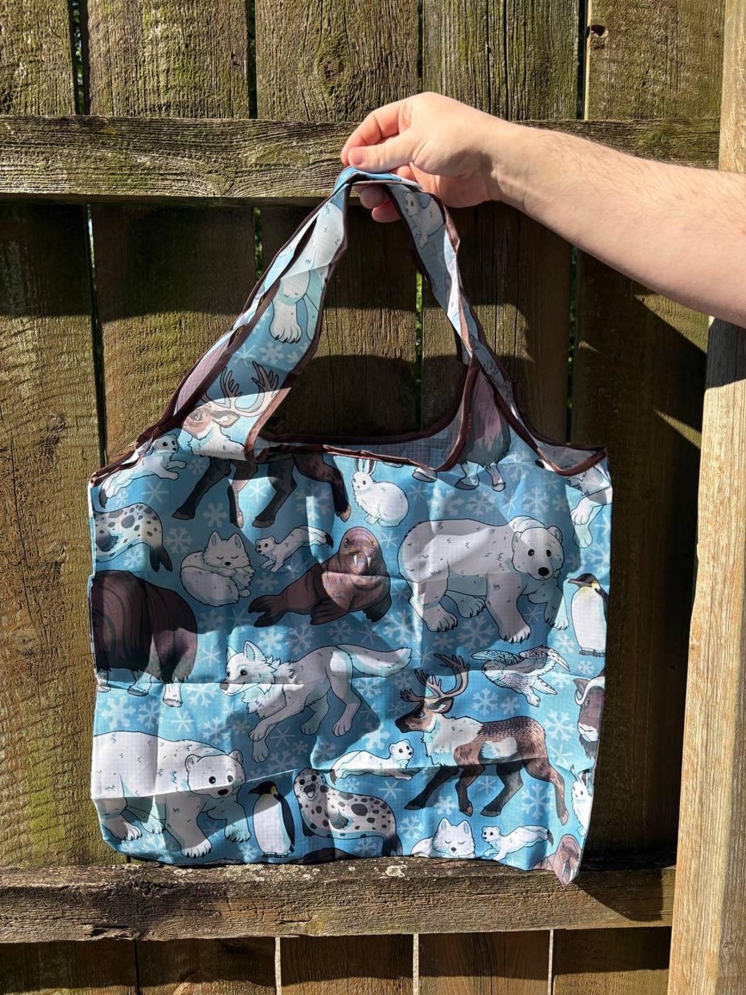 Arctic Animals Reusable Foldable Bag - Etsy