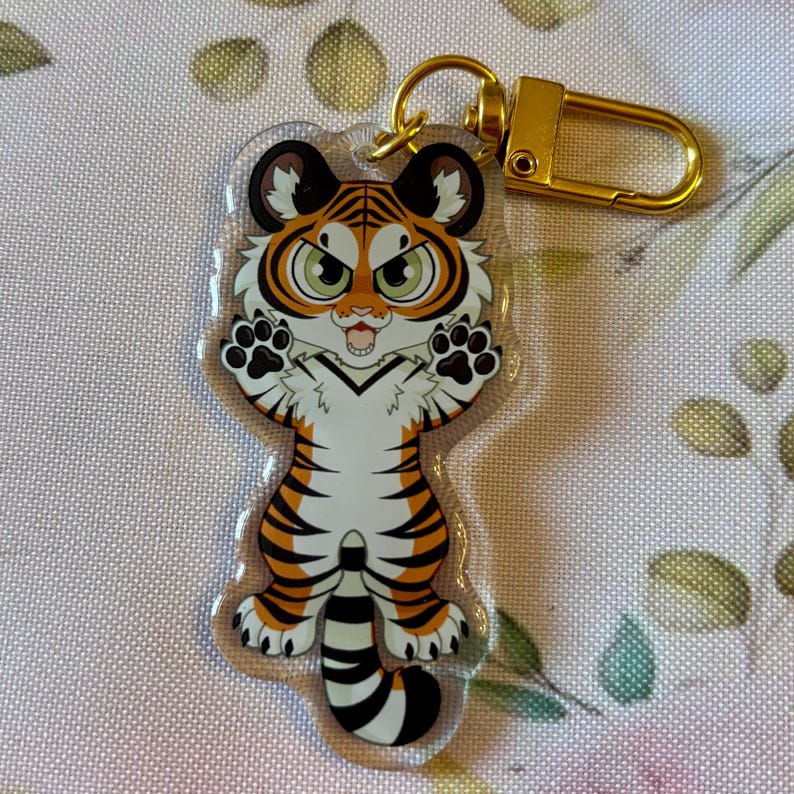 Tiger Mini Keychain - Etsy