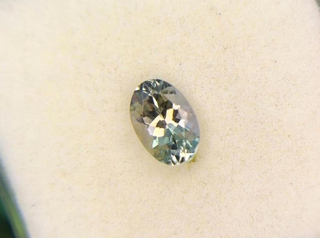 Unheated Mermaid Tanzanite Oval Gemstone: 1.5 Ct Greyish Blue Zoisite ...