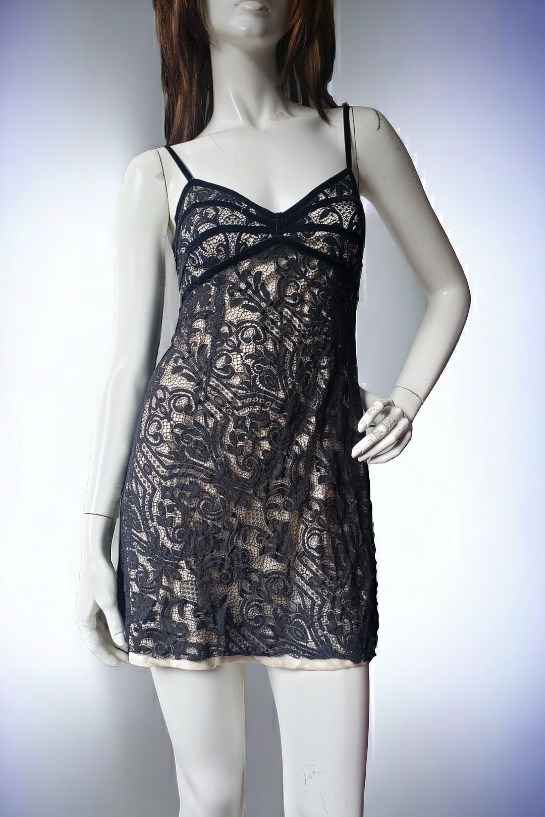 John Galliano Mini Dress Sexy Lace Babydoll Dress Size S or XS - Etsy