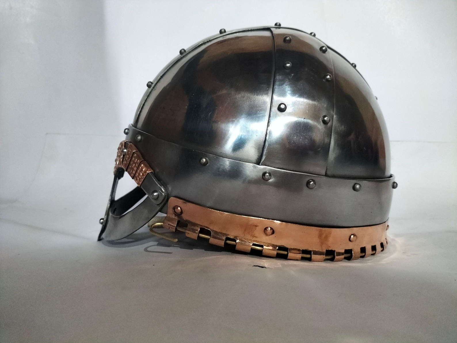 Tjele Helmet - Battle Ready Replica With Aventail - X C. Denmark. 2.5mm ...