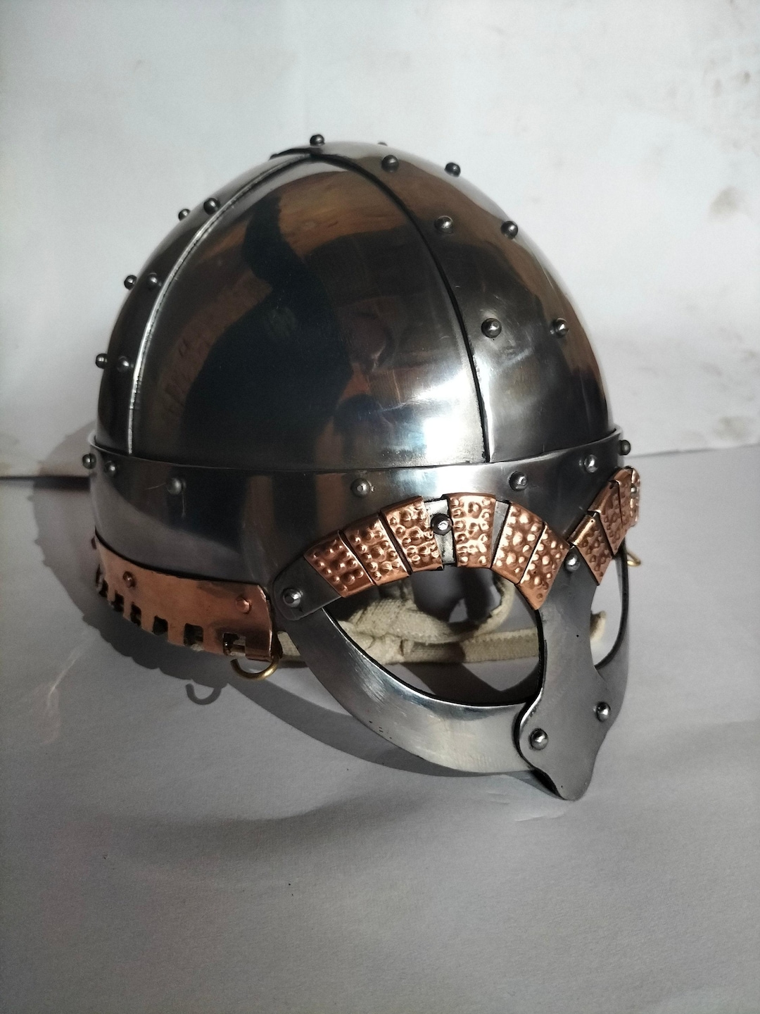 Tjele Helmet - Battle Ready Replica With Aventail - X C. Denmark. 2.5mm ...