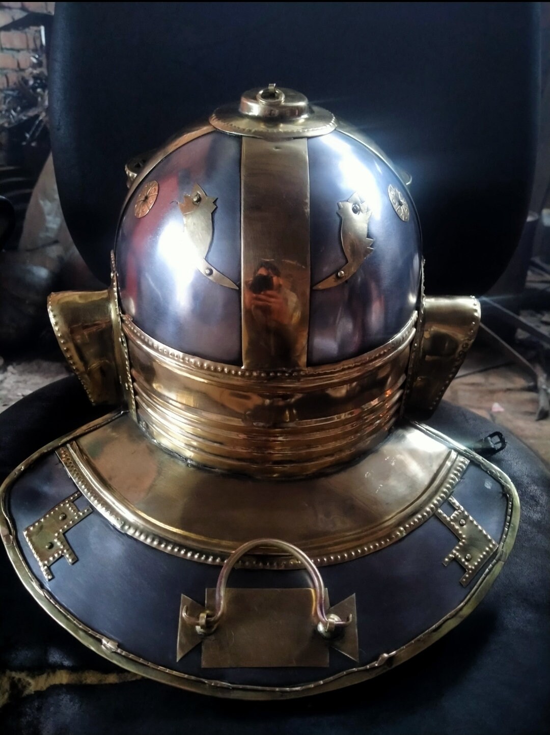 14 Century Medieval Roman Gallic Helmet 18 Gauge Brass and Steel Best ...