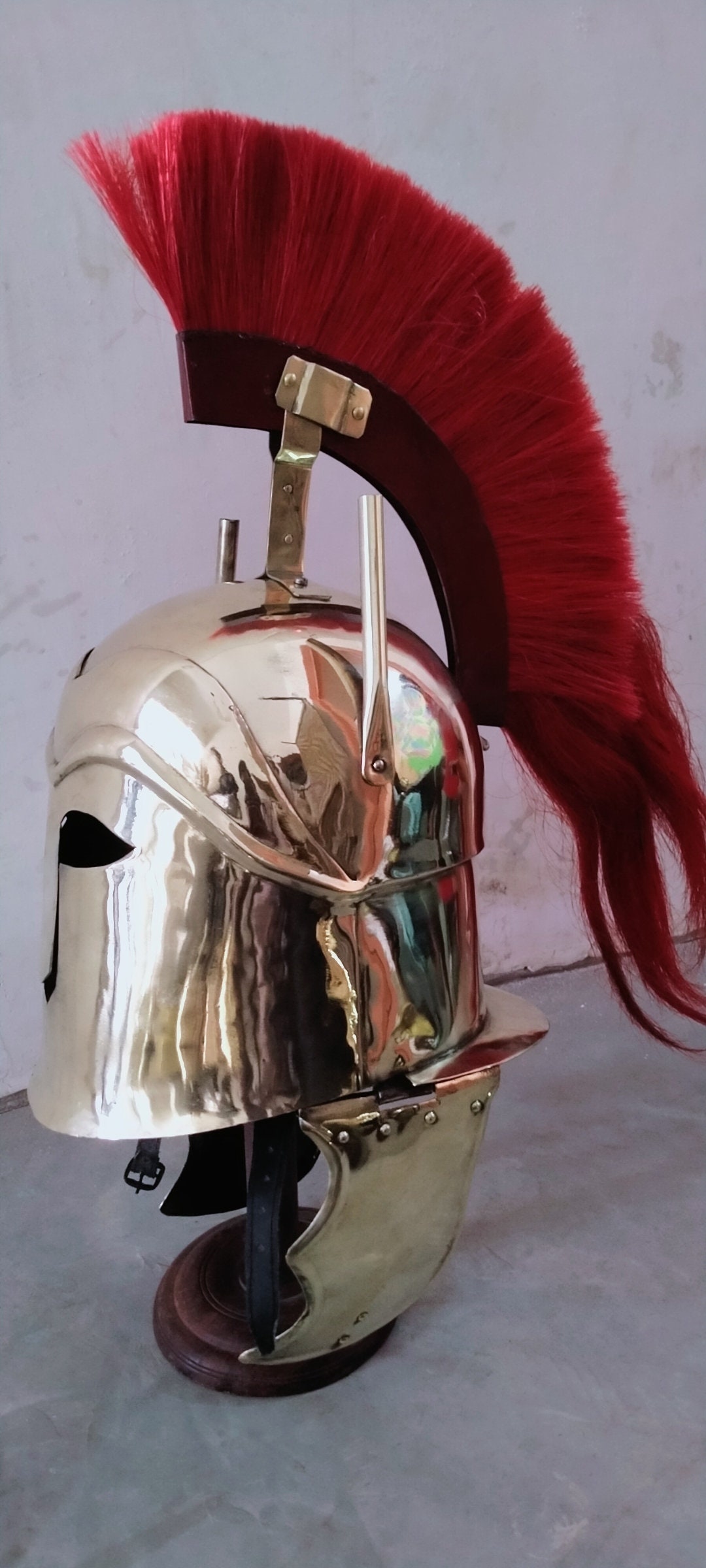 Apulo-corinthian Helmet With Cheekpieces 1.2 Mm Brass - Etsy