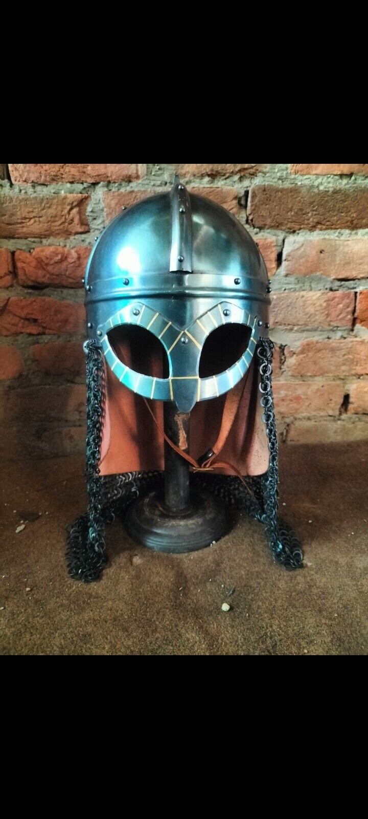 Viking Gjermunbu Helmet With 14 Gauge Steel. With a Leather - Etsy