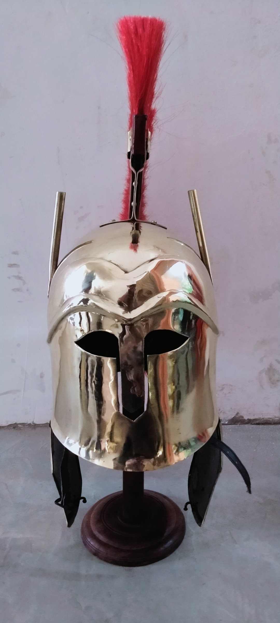 Apulo-corinthian Helmet With Cheekpieces 1.2 Mm Brass - Etsy