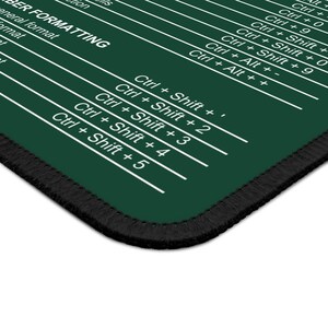 Excel Cheat Sheet Mouse Pad Data Analyst Shortcuts Mousepad Coworker ...