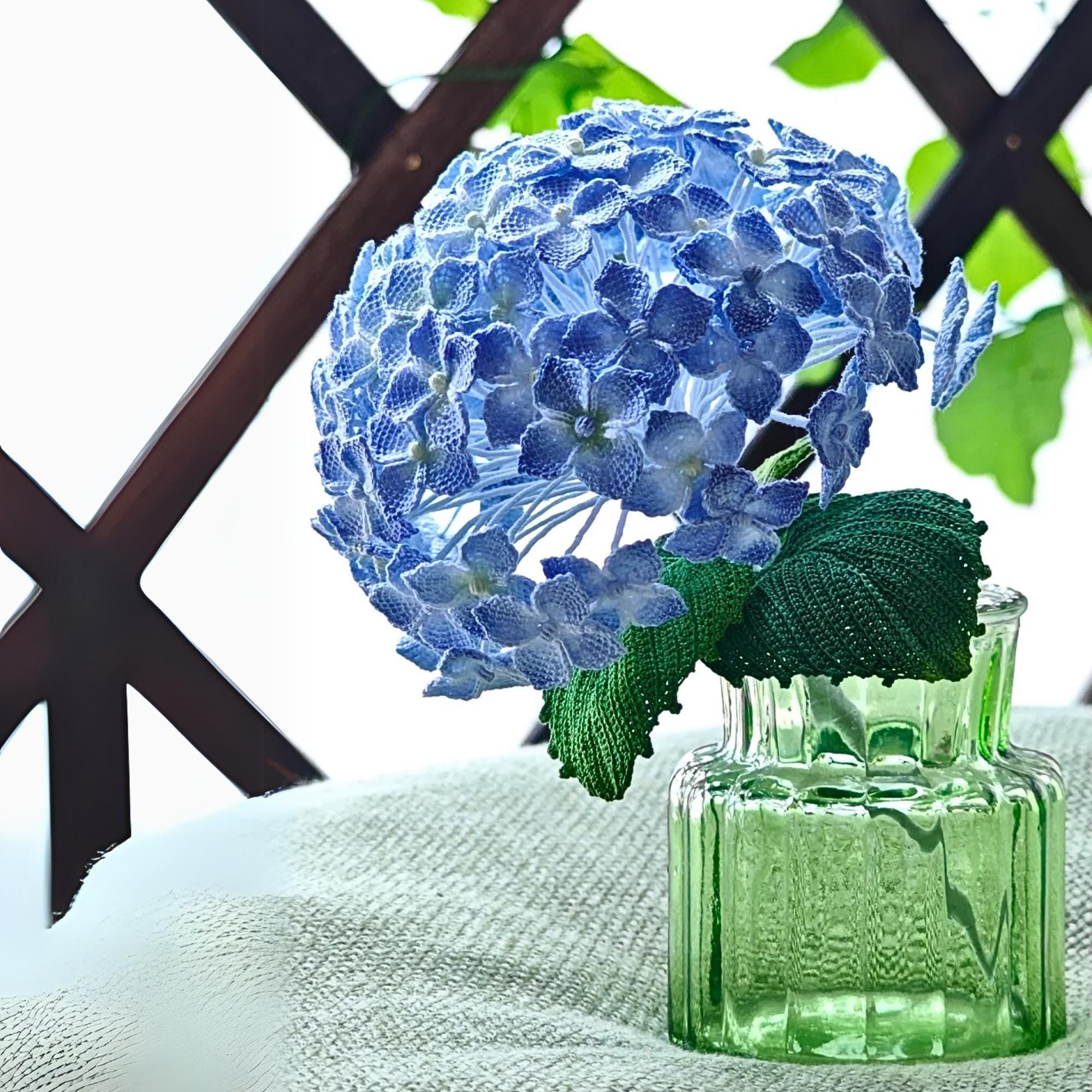 Blue Hydrangea Crochet Pattern: DIY Amigurumi Flower Pot (PDF Pattern ...