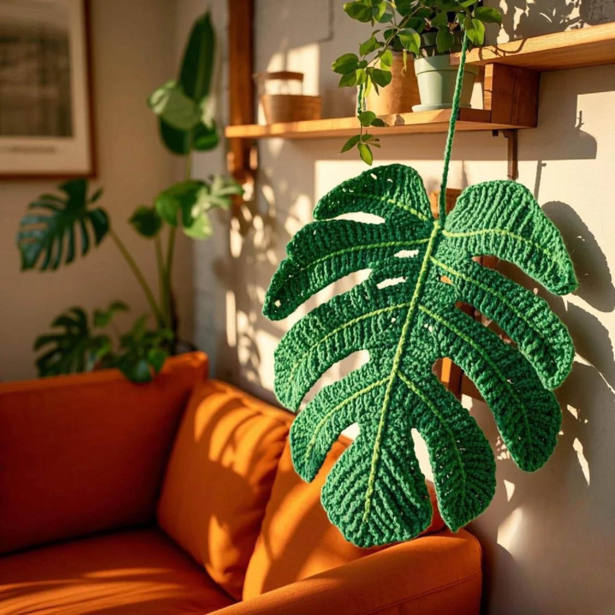 Crochet Monstera Plant Pattern: Photo & Video Tutorial (PDF Download ...