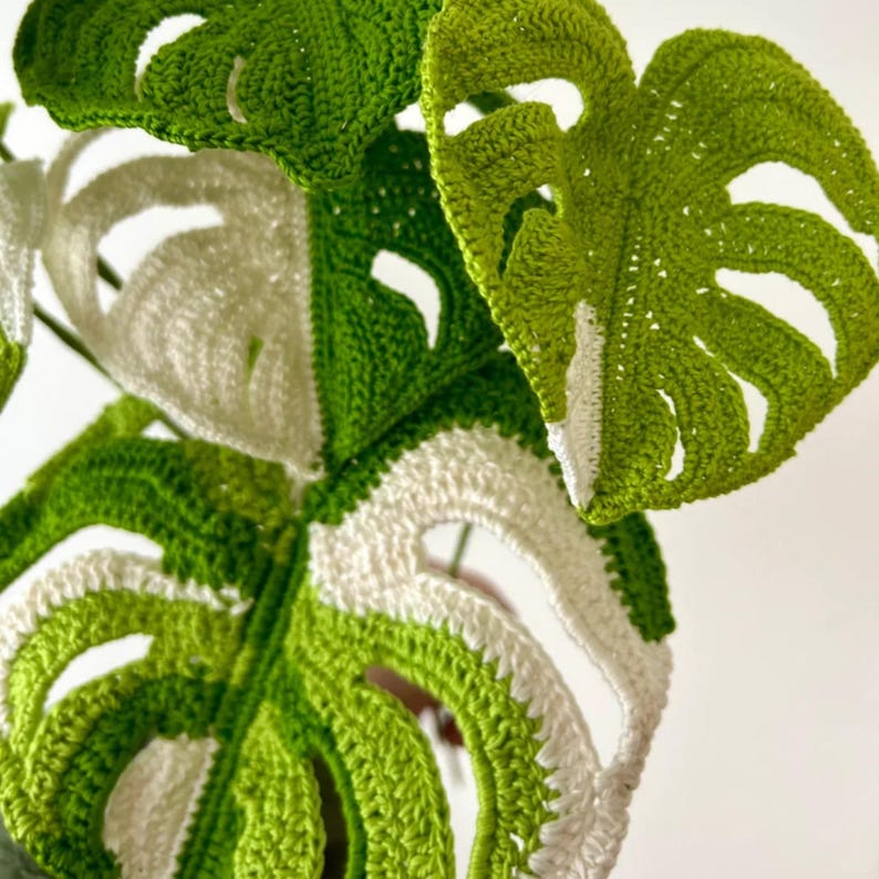 Crochet Monstera Leaf Pattern: Tropical Home Decor (PDF Pattern) - Etsy