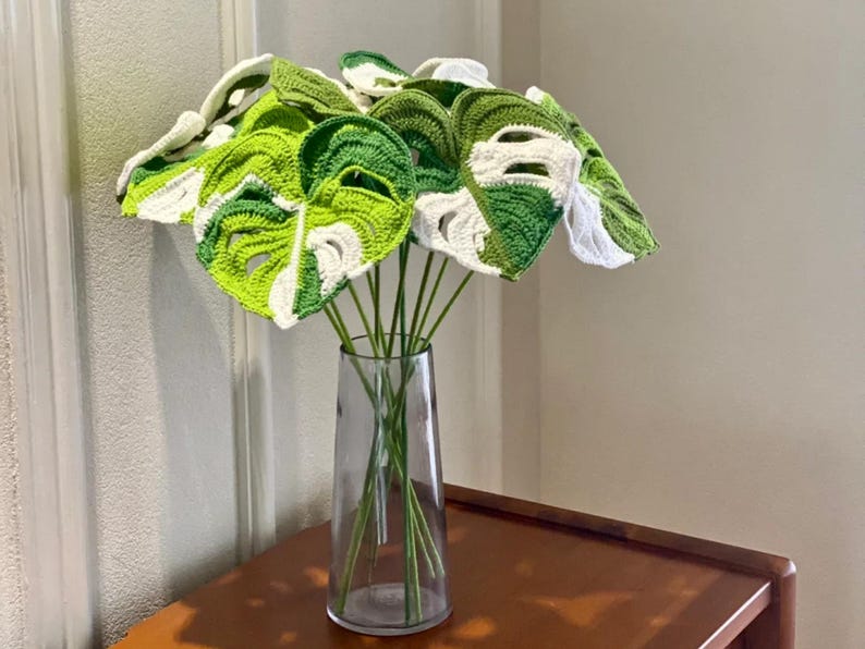 Crochet Monstera Leaf Pattern: Tropical Home Decor (PDF Pattern) - Etsy