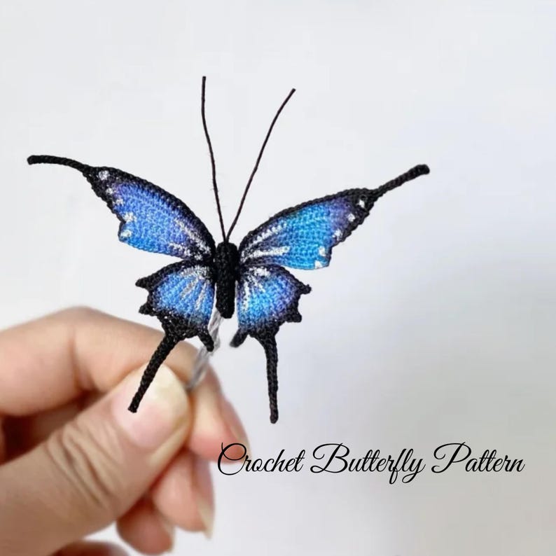 Crochet Butterfly Pattern PDF | Thread Crochet Vintage Butterfly | DIY ...