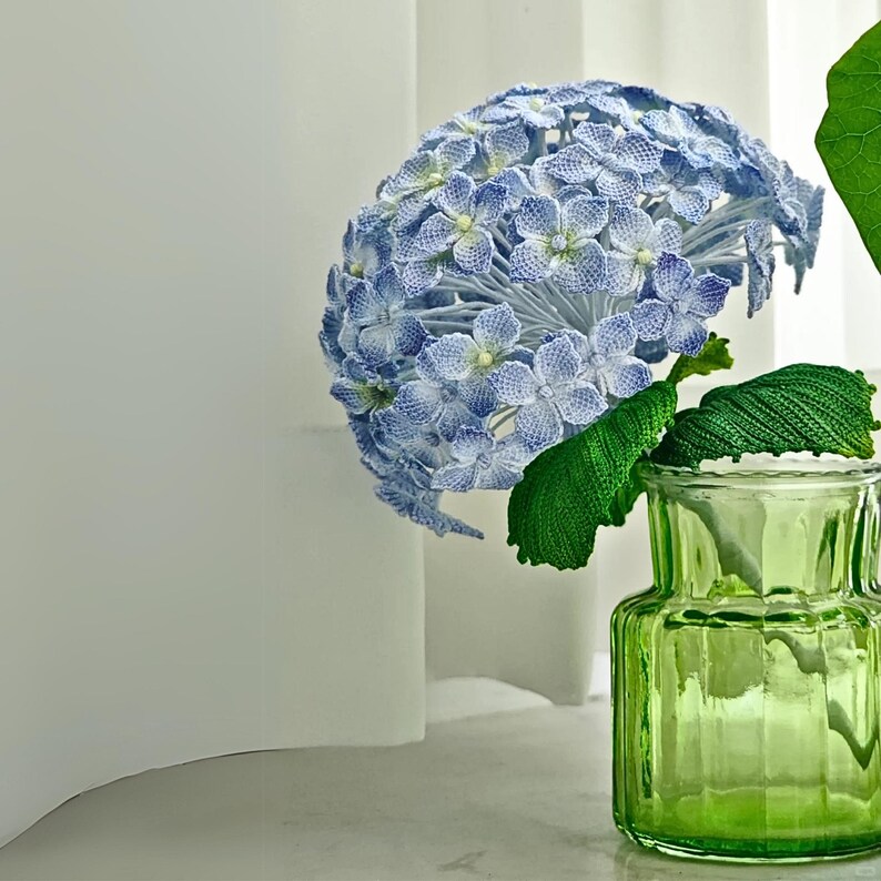 Blue Hydrangea Crochet Pattern: DIY Amigurumi Flower Pot (PDF Pattern ...
