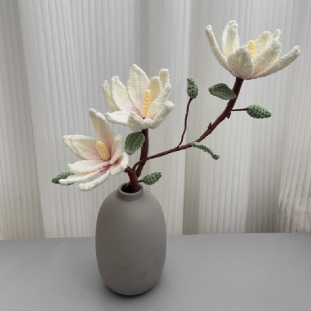 Crochet Mini Magnolia Tree Pattern: Flower Photo Tutorial (PDF Pattern ...