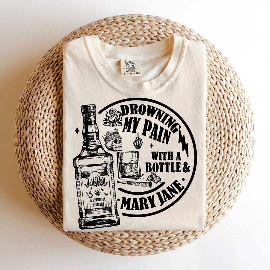 Jelly Roll, Bottle and Mary Jane Png, Svg, Country Music, SVG, PNG ...