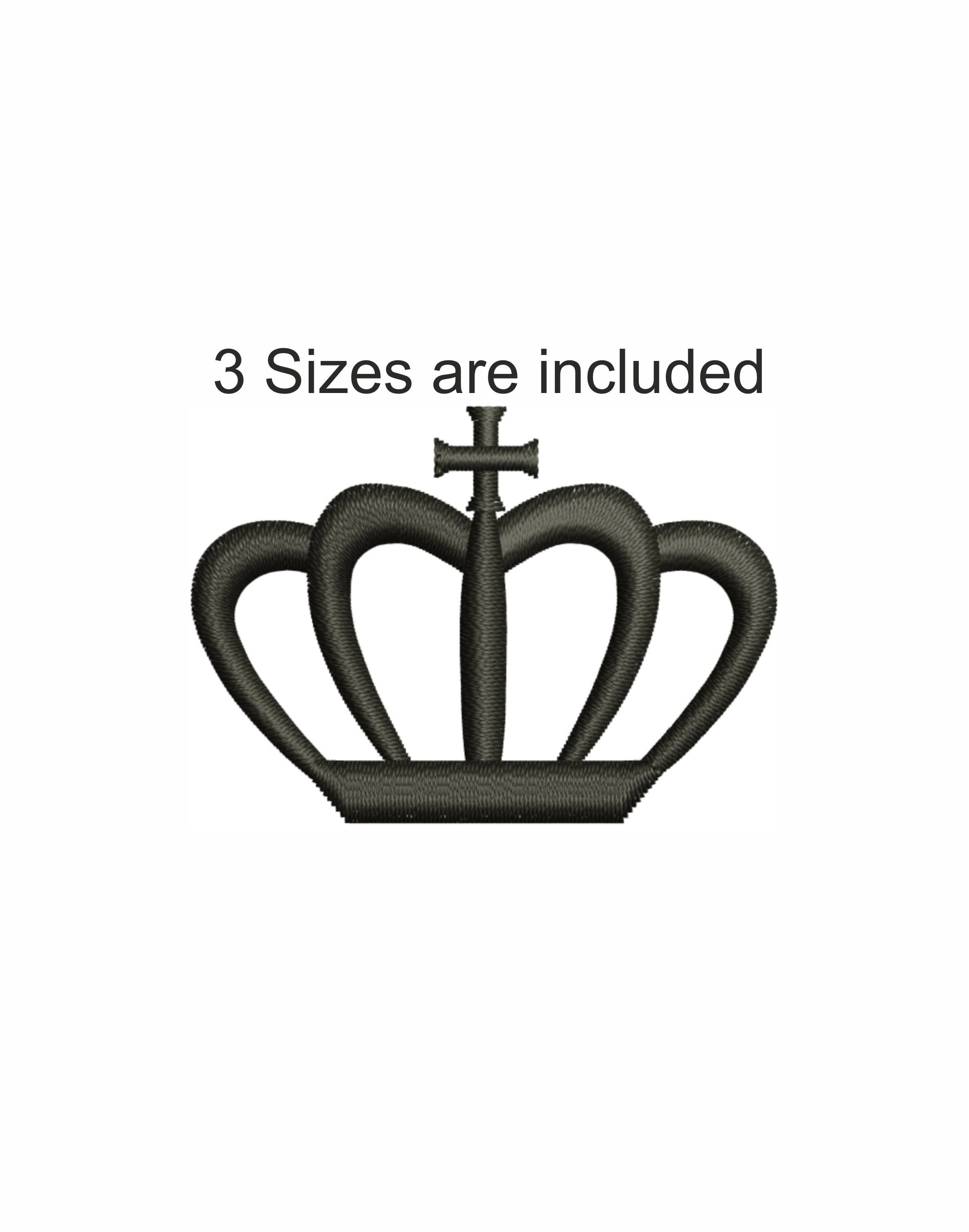 Sword Crown Embroidery Design | Sword Crown Pes File | Sword Crown Dst ...