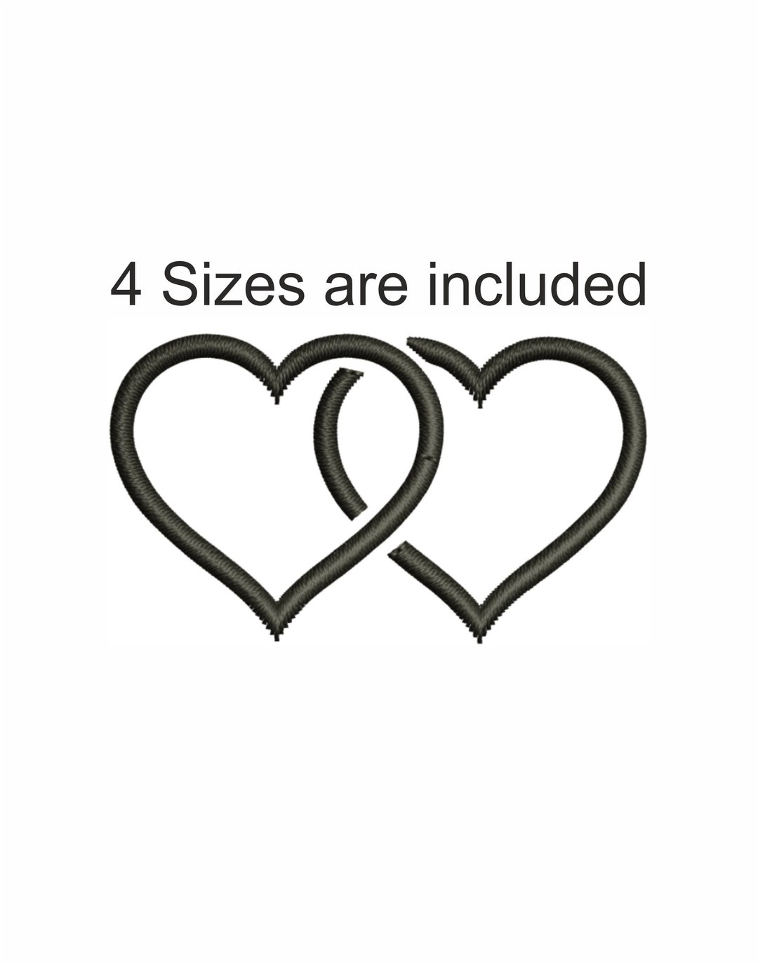 Heart Outline Embroidery Design | Heart Outline Pes File | Heart ...