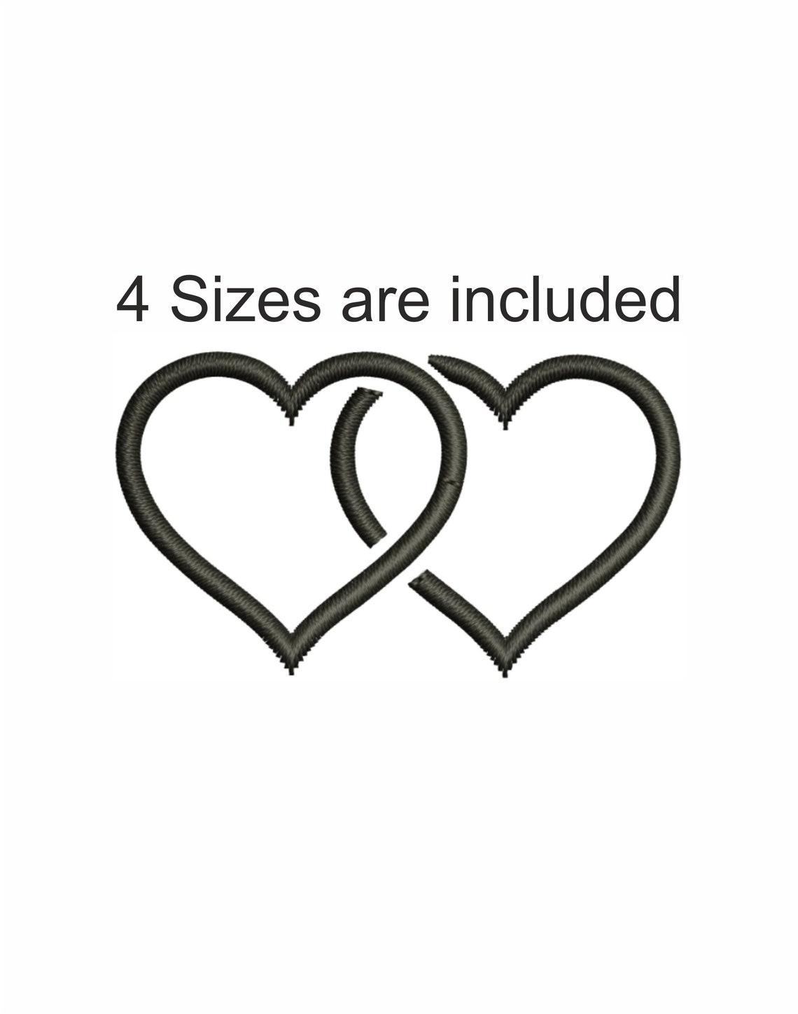 Heart Outline Embroidery Design Heart Outline Pes File Heart Outline ...