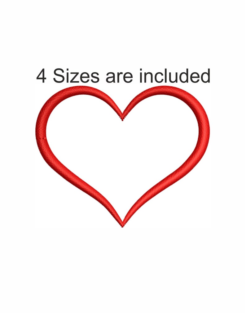 Heart Embroidery Design | Heart Pes File | Heart Dst File | Heart Jef ...