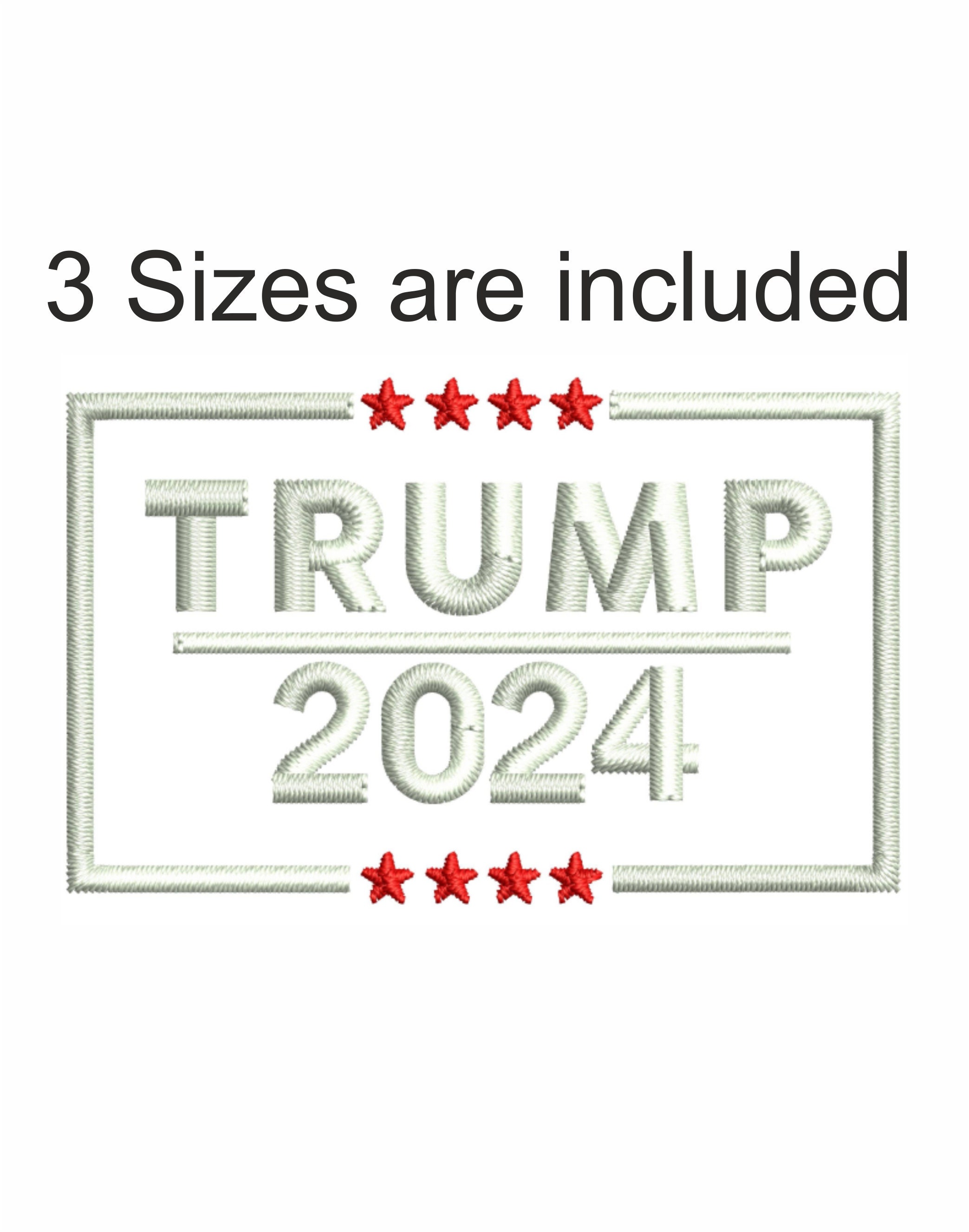 Trump 2024 Embroidery Design | Trump 2024 Pes File | Trump 2024 Dst ...