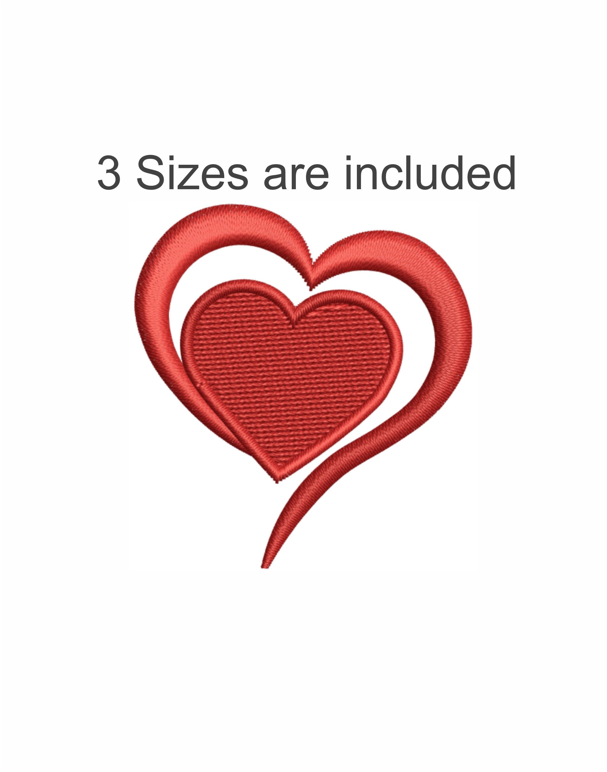 Heart Embroidery Design | Heart Pes File | Fish Dst File | Heart Jef ...